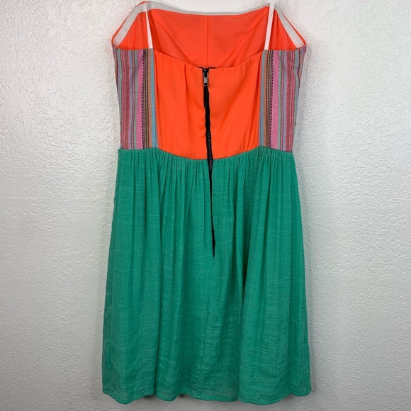 Jodi Kristopher | Dresses | Jodi Kristopher Green Orange Dress Size ...